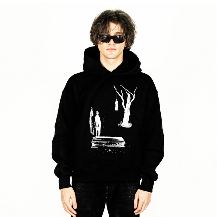 Interregnum Hoodie Funeral Black – interregnum.store